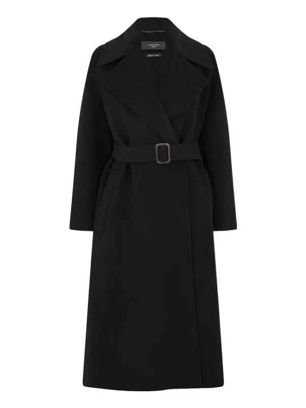 Max Mara Manu Wool Longline Overcoat - Black