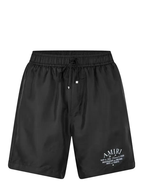 Amiri Art Distressed Shorts - Black