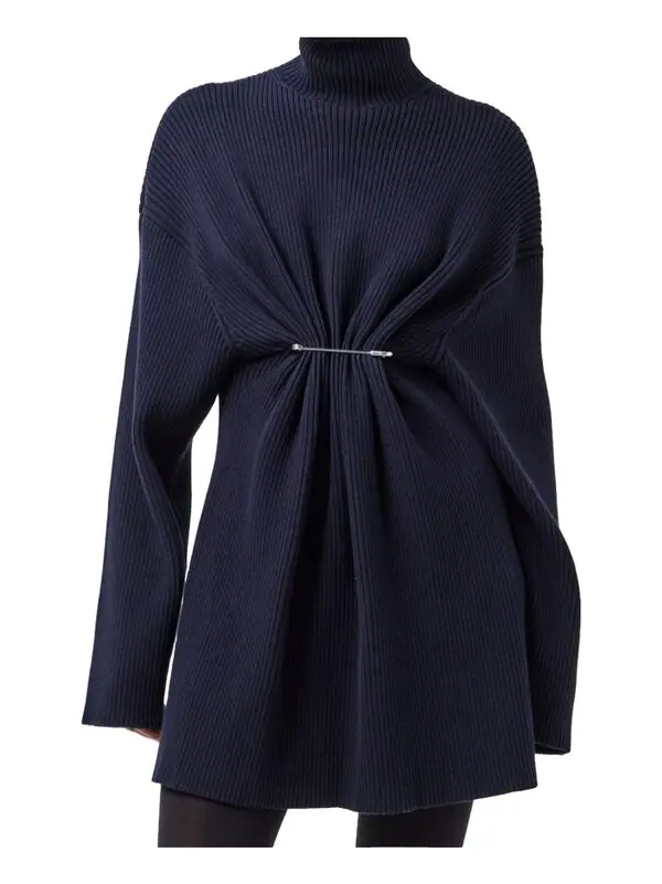 Balenciaga Mini Knitted Jumper Dress - Black