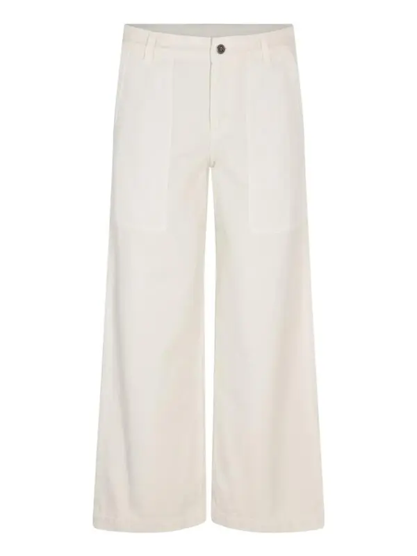 Moncler Wide Leg Casual Pants - White