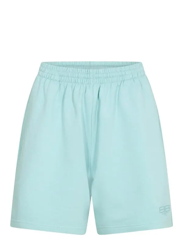 Balenciaga Logo Jersey Shorts - Blue