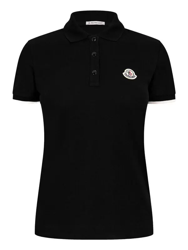 Moncler Short-sleeved Polo Shirt - Black