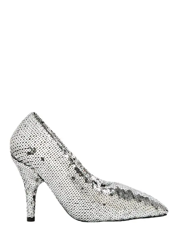 Balenciaga Stiletto Sequined Pumps - White