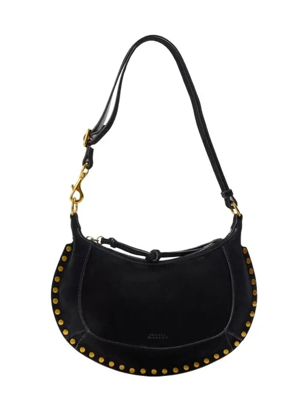 Isabel Marant Étoile Oskan Moon Studded Shoulder Bag - Black
