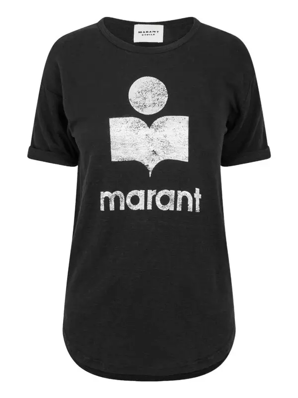 Isabel Marant Étoile Koldi Printed Logo T-shirt - Black