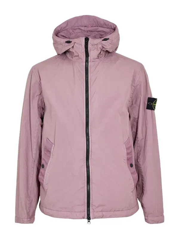 Stone Island Crinkle Rep Hooded Jacket - Nude