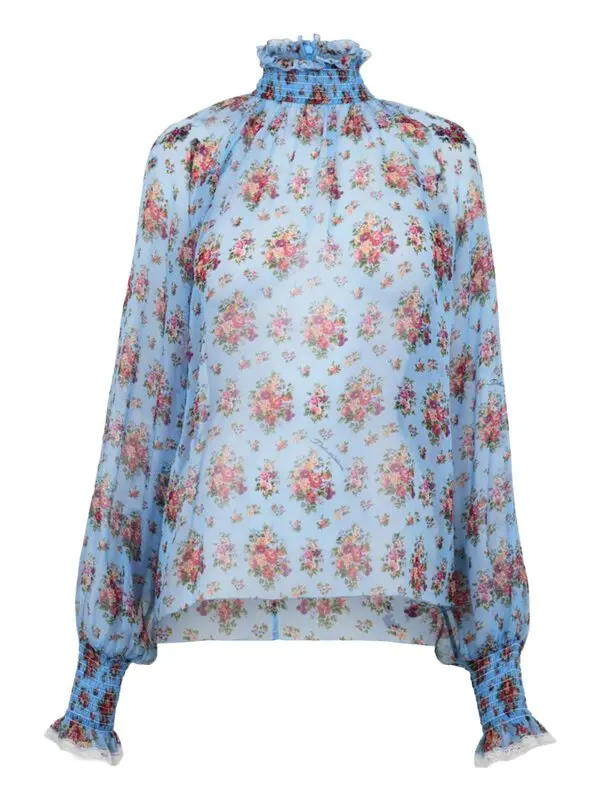 Dolce & Gabbana Floral Blouse - Blue