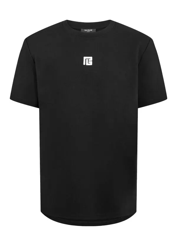 Balmain Logo Short-sleeved T-shirt - Black