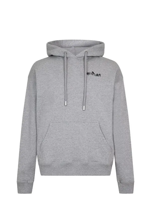 Off-White Printed Hoodie - Gray