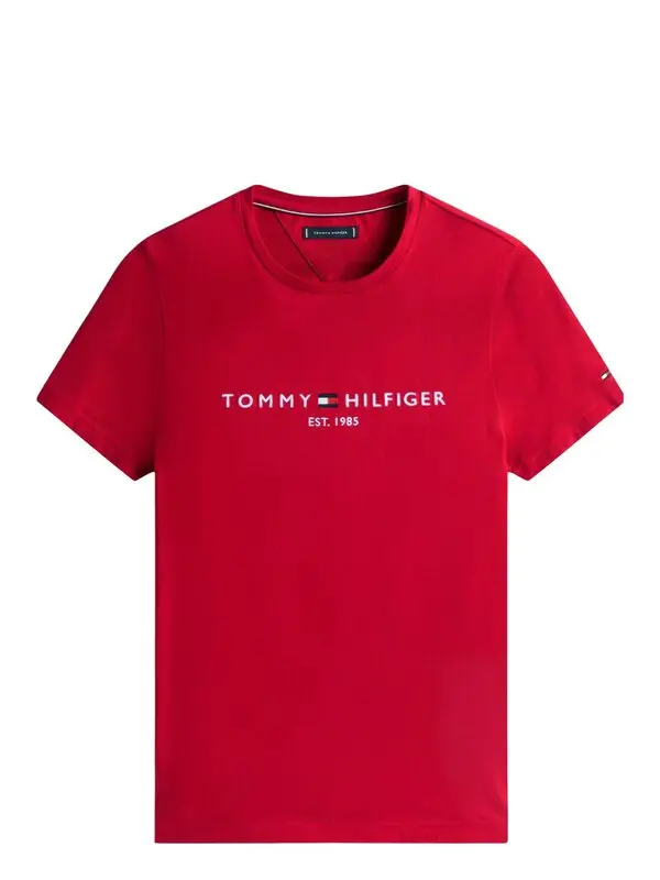 Tommy Hilfiger Logo Short Sleeve T-shirt - Red