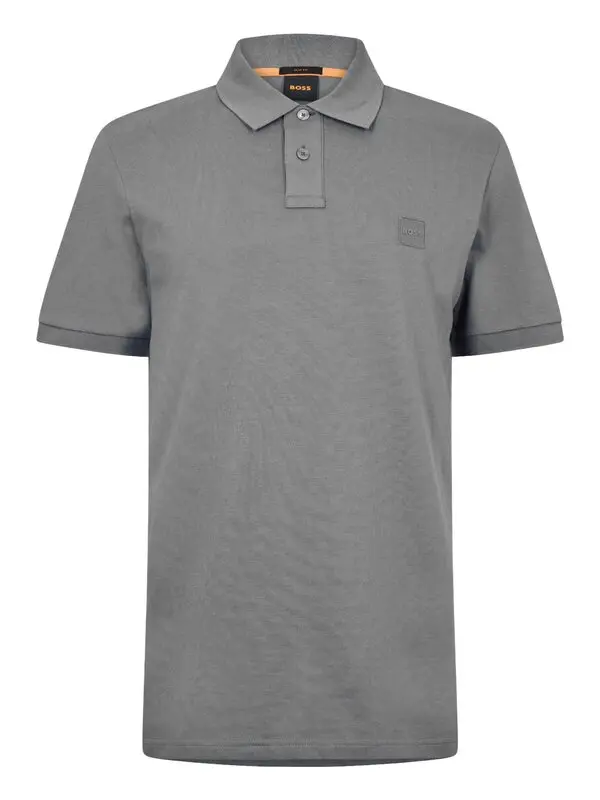Hugo Boss Logo Short-sleeve Polo Shirt - Gray