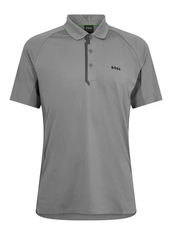 Hugo Boss Logo Short-sleeve Polo Shirt - Gray