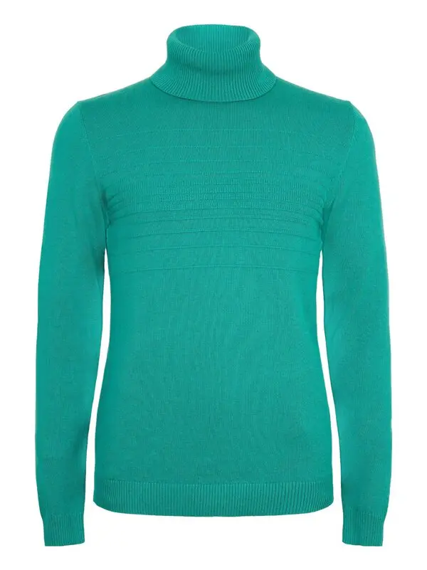 Hugo Boss Fine Knit Turtleneck Sweater - Green