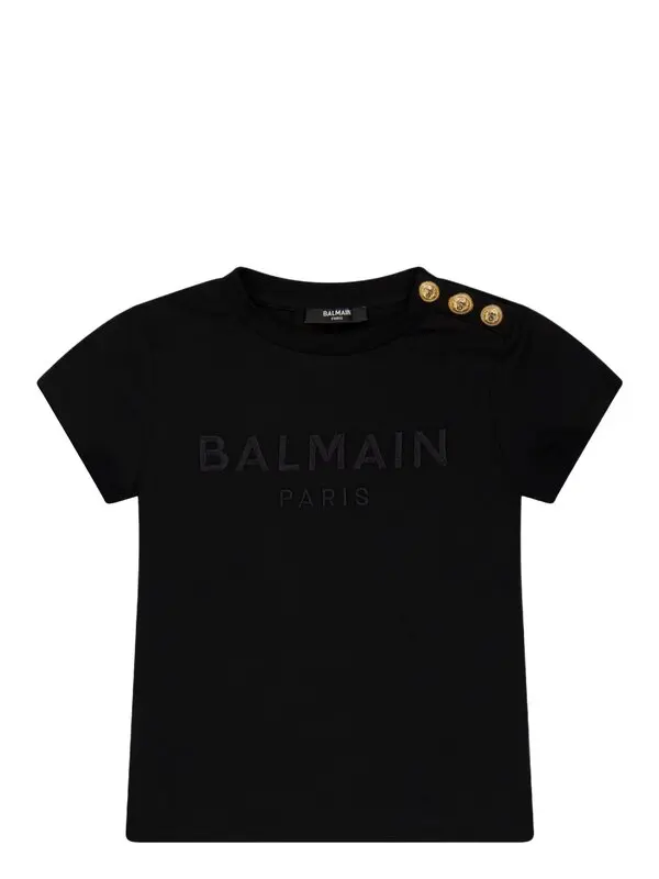 Balmain Logo Crew Neck T-shirt - Black