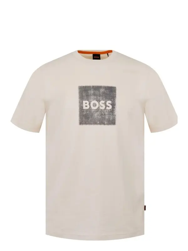 Hugo Boss Logo Crew-neck T-shirt - Nude