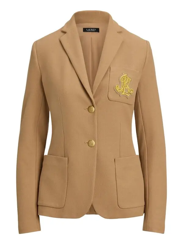 Ralph Lauren Slim-fit Cotton Blazer With Notched Lapels - Brown