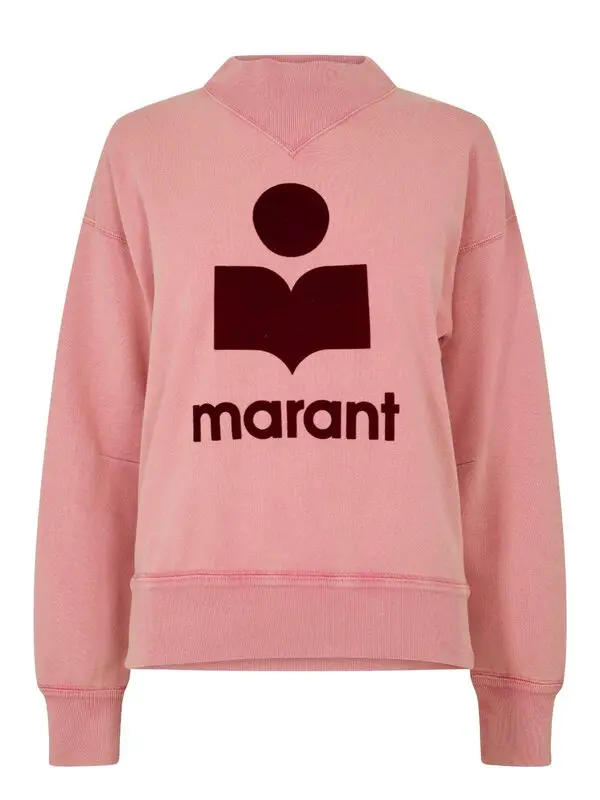 Isabel Marant Étoile Crew Neck Jumper With Logo - Pink