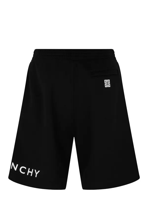 Givenchy Loose-fitting Athletic Shorts With Logo Detail - Black