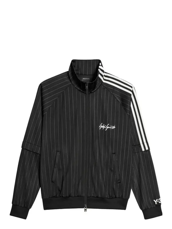 Y3 Pinstripe Zip-up Jacket - Black