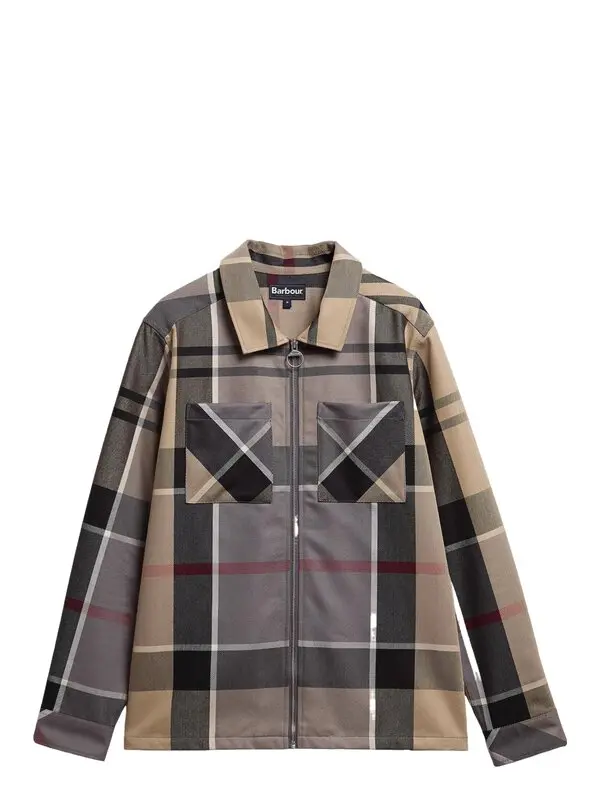 Barbour Plaid Zip-up Jacket - Black