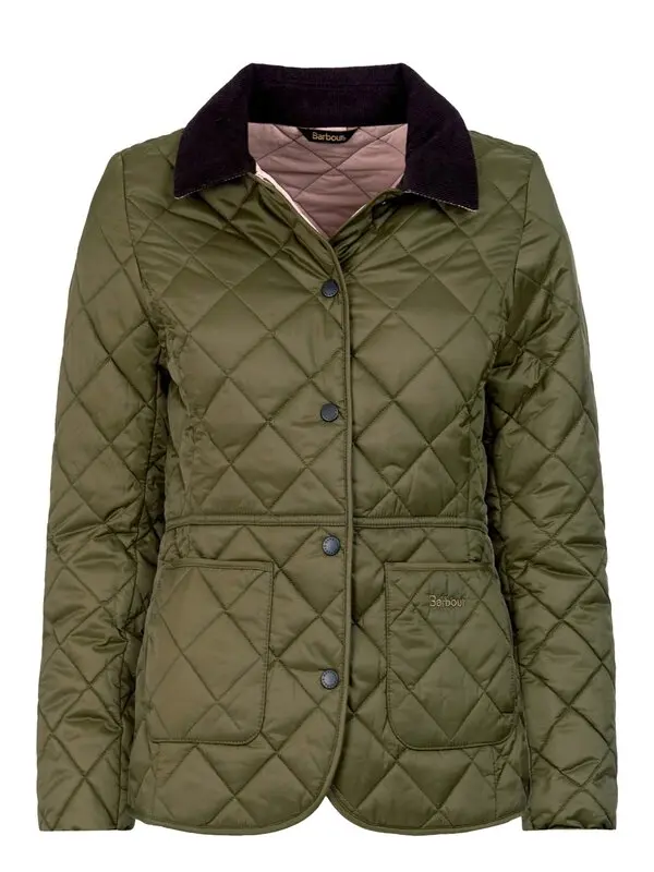 Barbour Quilted Corduroy Collar Jacket - Green