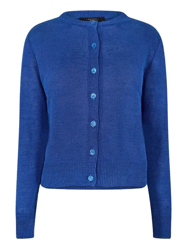 Max Mara Knitted Cardigan With Button Closure - Blue