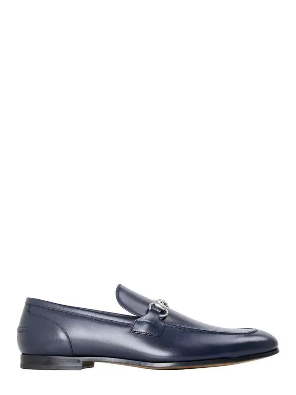 Gucci Horsebit Leather Jordaan Loafers - Blue