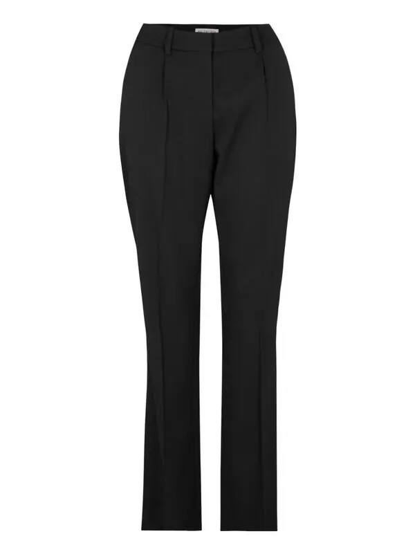 Balenciaga High-waisted Slim-fit Trousers With Front Pleats - Black
