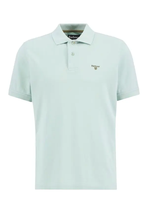 Barbour Button-down Short-sleeved Polo Shirt - Blue
