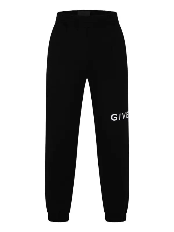 Givenchy Giv Closed Hem Fleece Slim Fit Joggers - Black