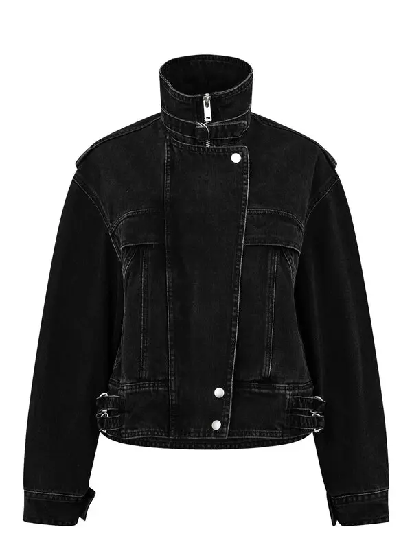 Isabel Marant Étoile Denim Biker Jacket - Black