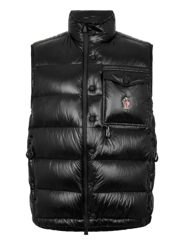 Moncler Quilted Down Vest - Black