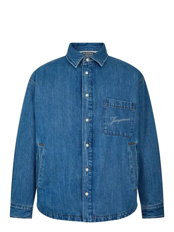 Jacquemus Long-sleeved Denim Shirt - Blue