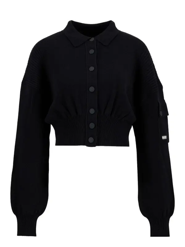 Barbour International Gigi Knitted Bomber - Black