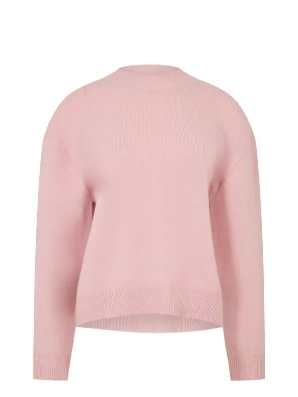 ANINE BING Long Sleeve Ribbed Trim Sweatshirt - Pink