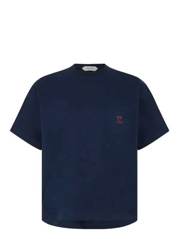 Versace Logo Short-sleeved T-shirt - Black
