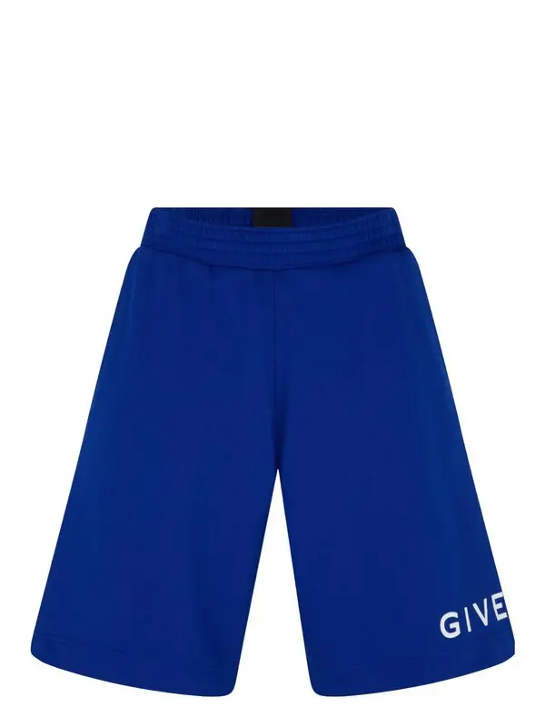 Givenchy Fit Fleece Jogger Shorts - Blue