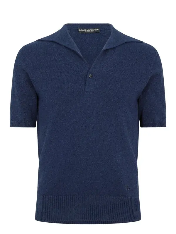 Dolce & Gabbana Minimalist Short-sleeve Polo Shirt - Blue