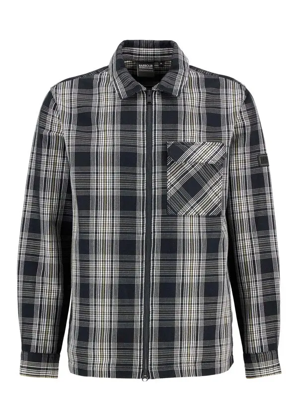 Barbour Seafield Plaid Zip-up Shirt Jacket - Black