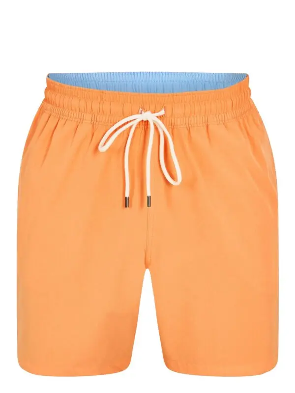 Polo Ralph Lauren Traveller Swim Shorts With Drawstring Waist - Orange
