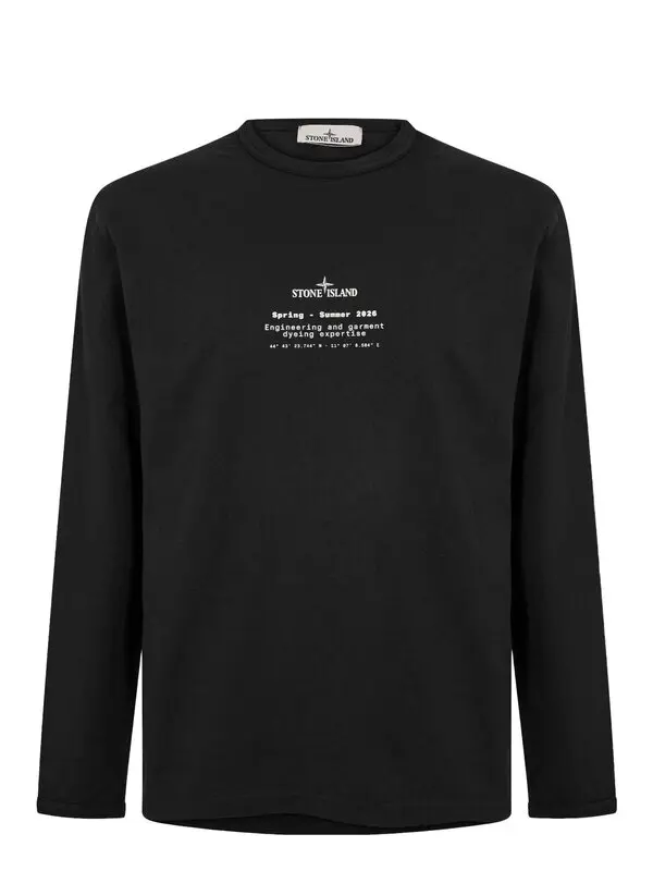 Stone Island Crew-neck Long-sleeve T-shirt - Black