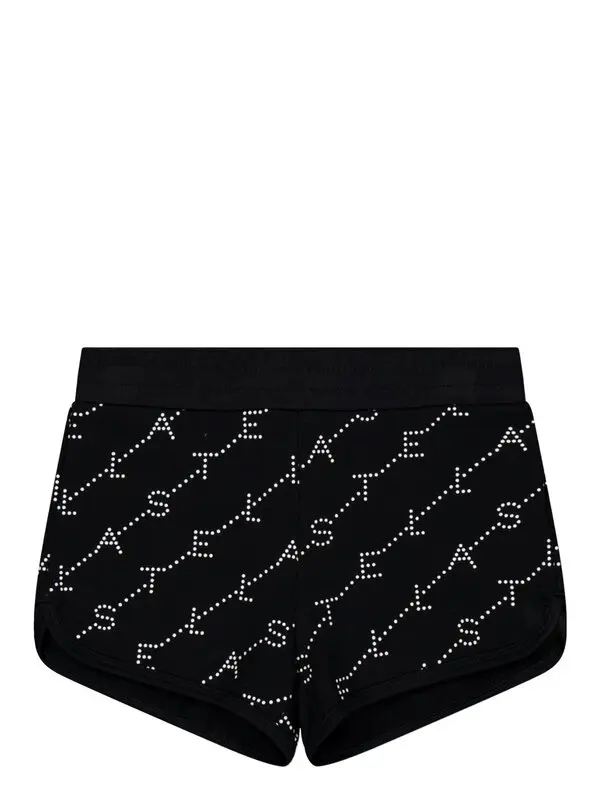 Stella McCartney Monogrammed Fleece Jogger Shorts - Black