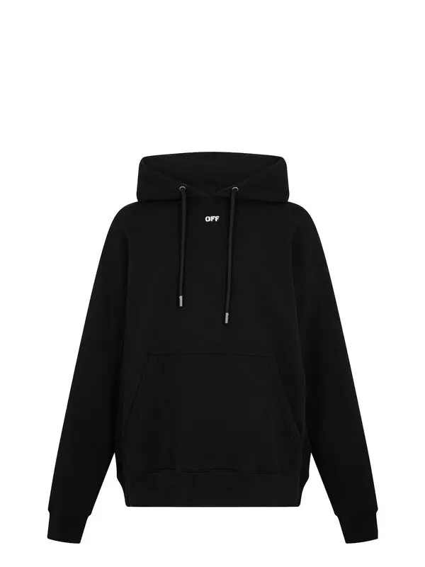 Off-White Graphic Print Hoodie - Black