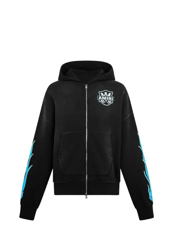 Amiri Ma Flames Zip Hoodie - Black
