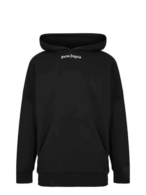 Palm Angels Hooded Pullover Sweatshirt - Black