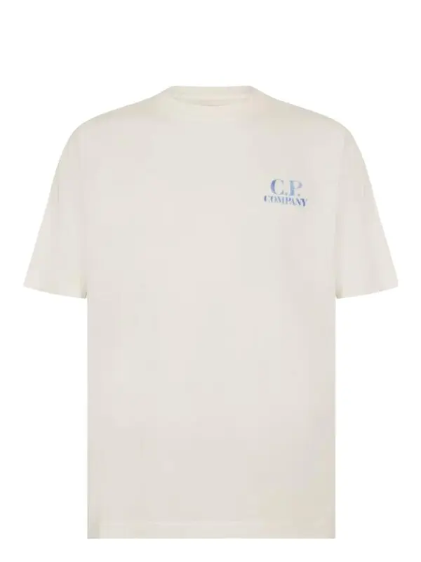 C.P. COMPANY Logo Crew Neck T-shirt - White