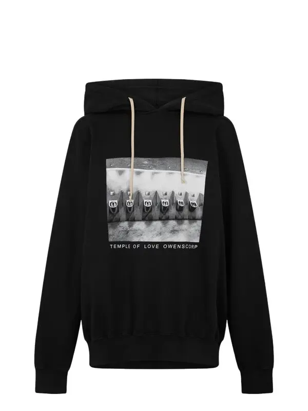 Rick Owens Drawstring Hoodie - Black