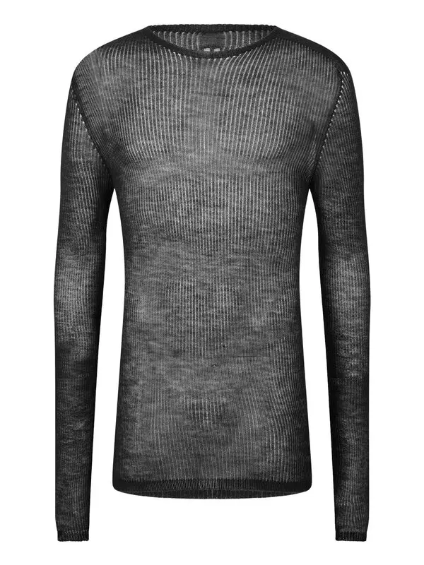 Rick Owens Long Sleeve Knitted T-shirt - Black