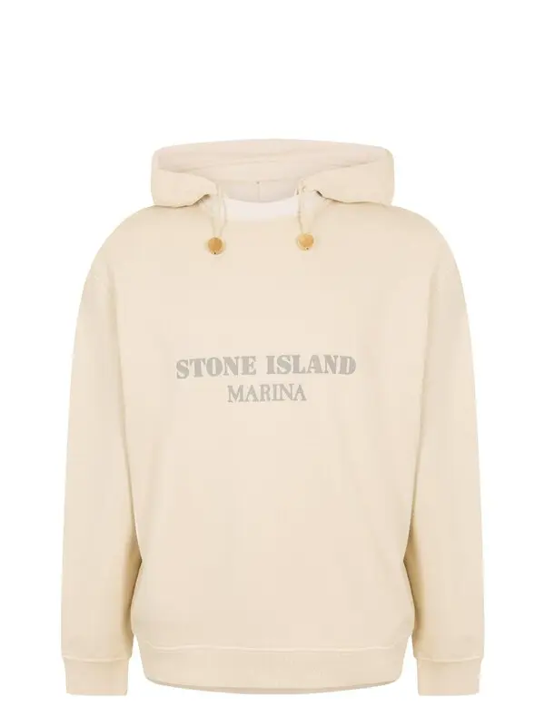 Stone Island Loose Pullover Hoodie - Nude