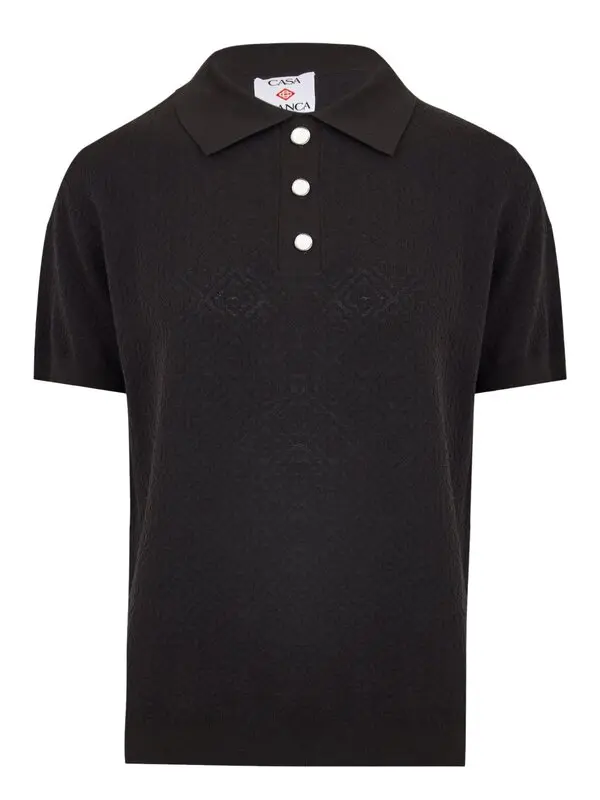 Casablanca Short-sleeved Polo Shirt - Black
